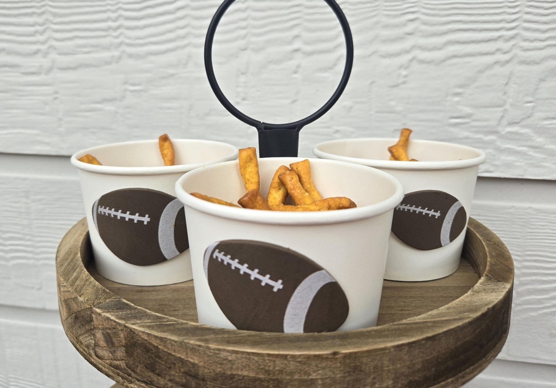 Football Snack Cups, Football Party Snack Cups, Football Birthday Party ...