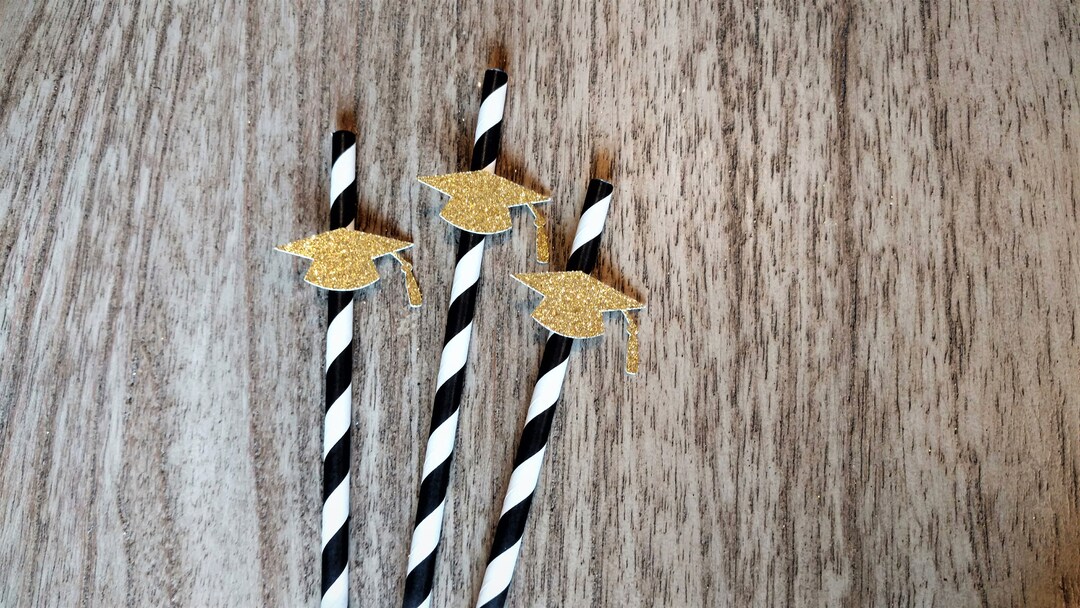 Graduation Straws, Graduation Party Decoration, Graduation Party Straws ...