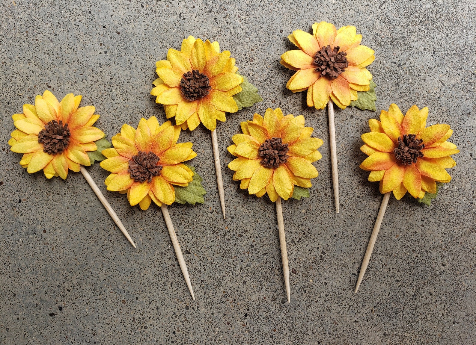 Sunflower Cupcake Toppers Sunflower Party Sunflower Baby - Etsy