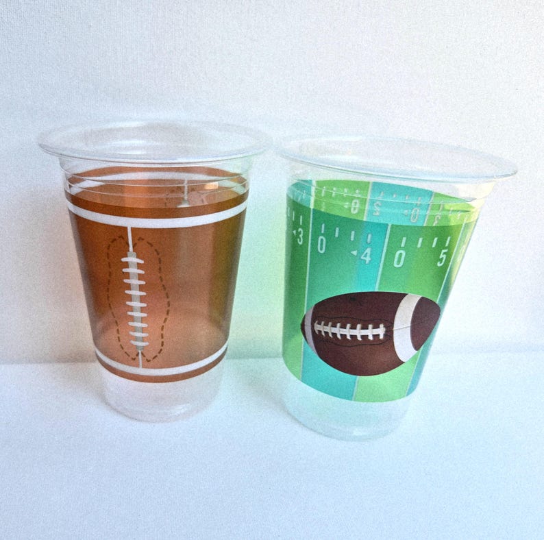 Football Party Cups, Plastic Cups, Football Party Cups, Football ...