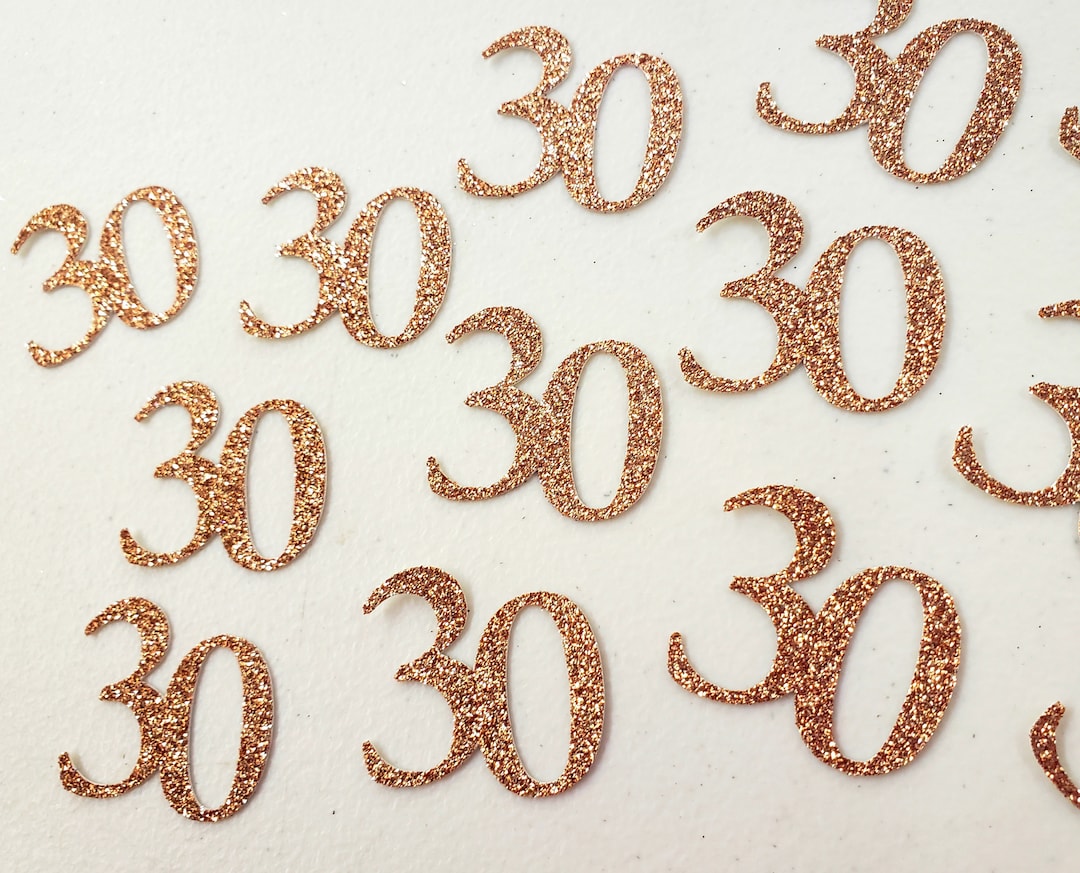 30th Birthday Confetti, Rose Gold Birthday, Birthday Party Confetti, 30 ...