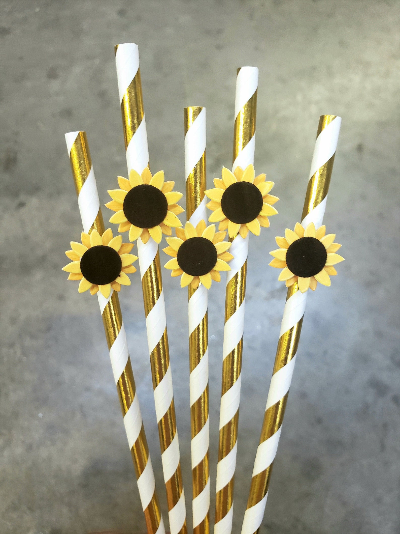 Sunflower Straws, Sunflower Baby Shower, Sunflower Bridal Shower ...