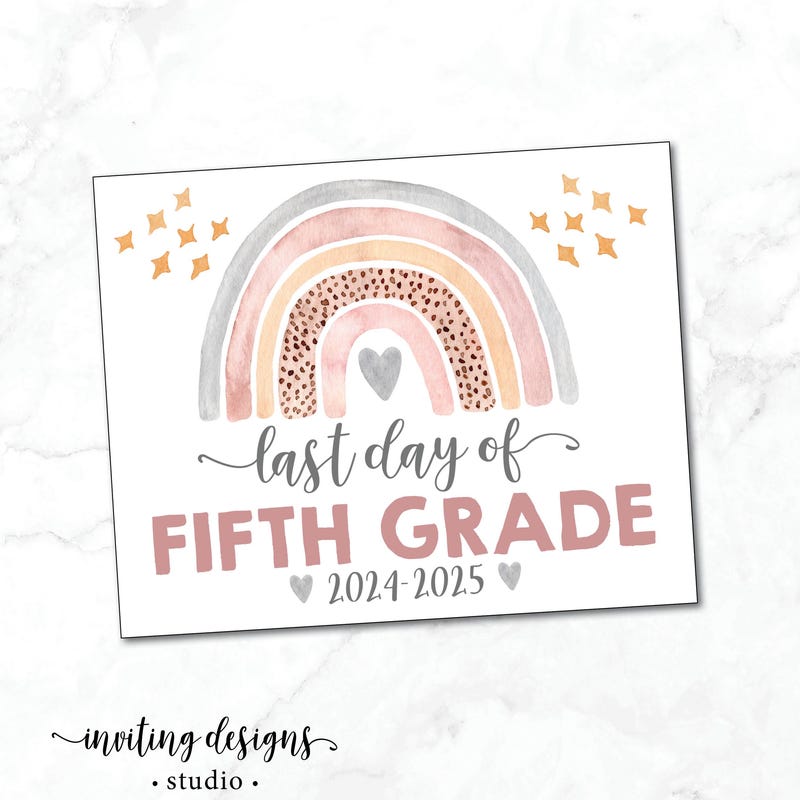 5th Grade Sign - Etsy
