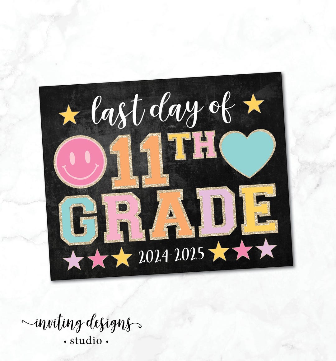LAST Day of 11th Grade Sign / Last Day of Eleventh Grade Sign / Photo ...