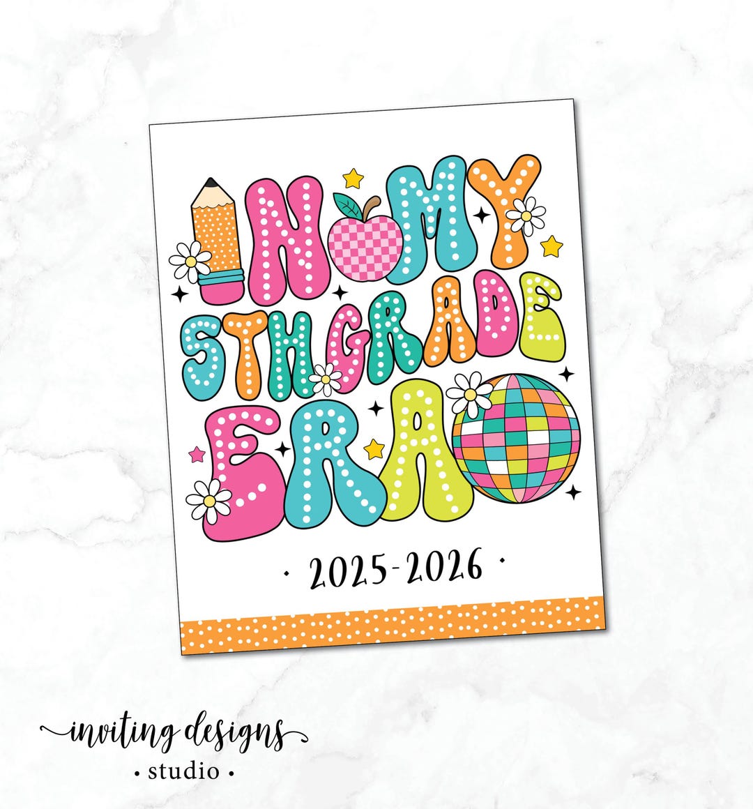 In My Fifth Grade Era Sign / First Day of 5th Grade Sign / 1st Day of ...