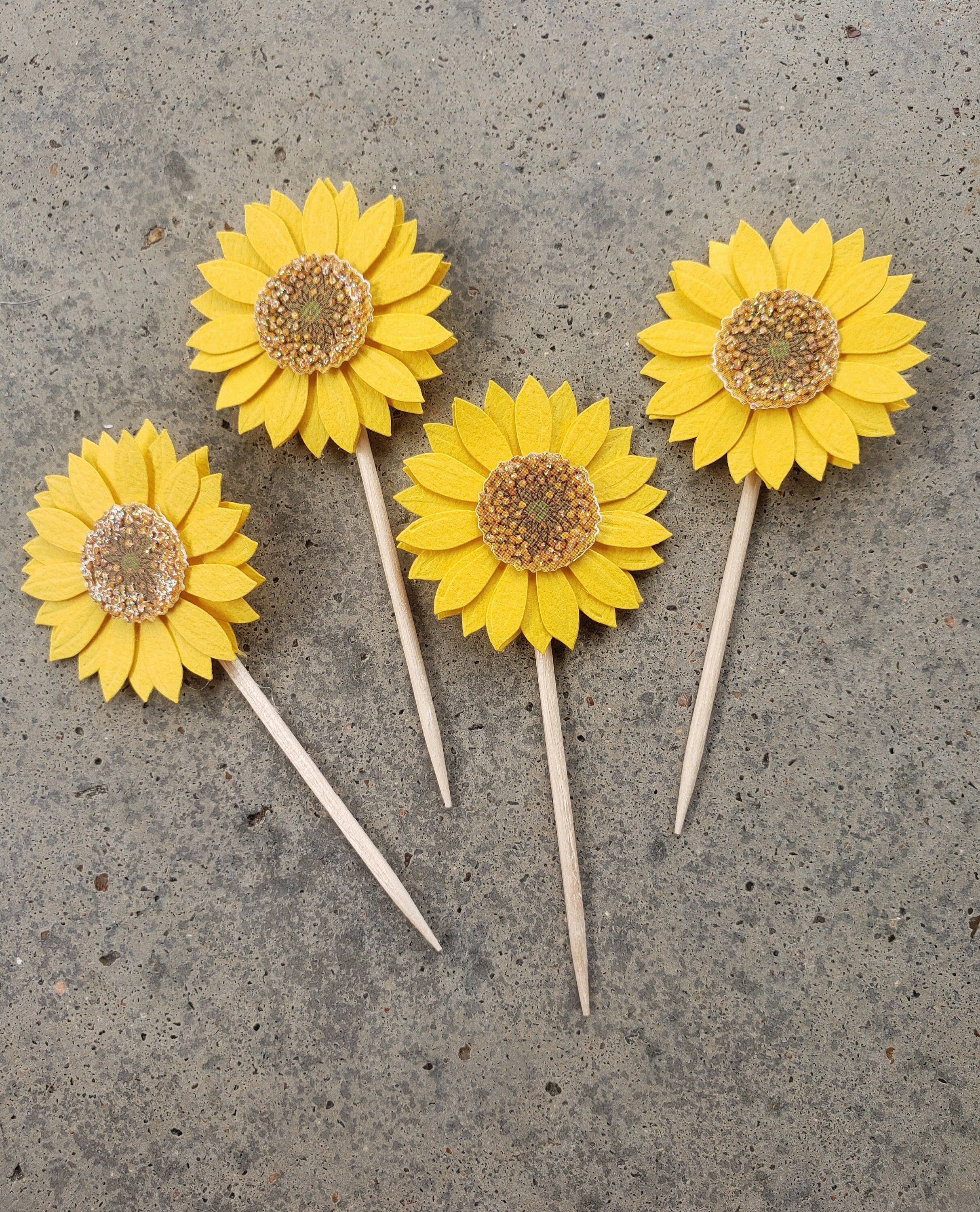 Sunflower Cupcake Toppers, Sunflower Decorations, Fall Shower ...
