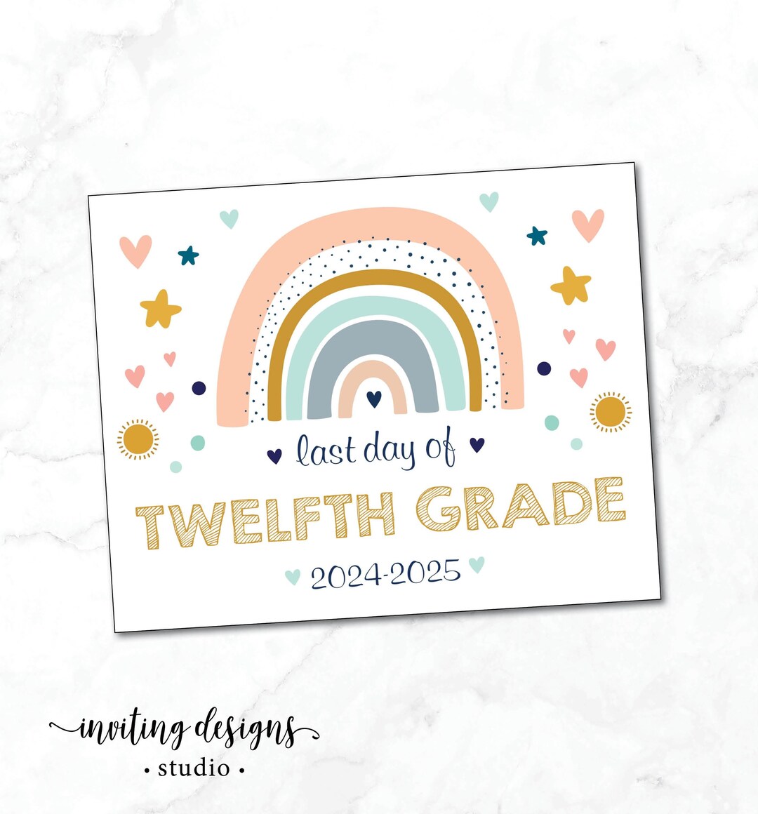 LAST DAY of 12th Grade Sign / Last Day of Twelfth Grade Sign ...