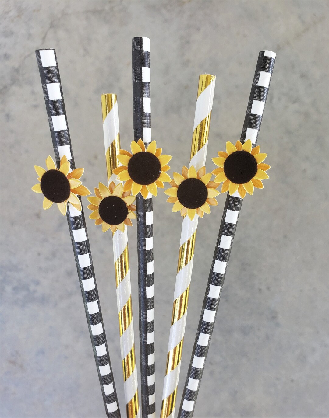 Sunflower Straws, Sunflower Baby Shower, Sunflower Bridal Shower ...