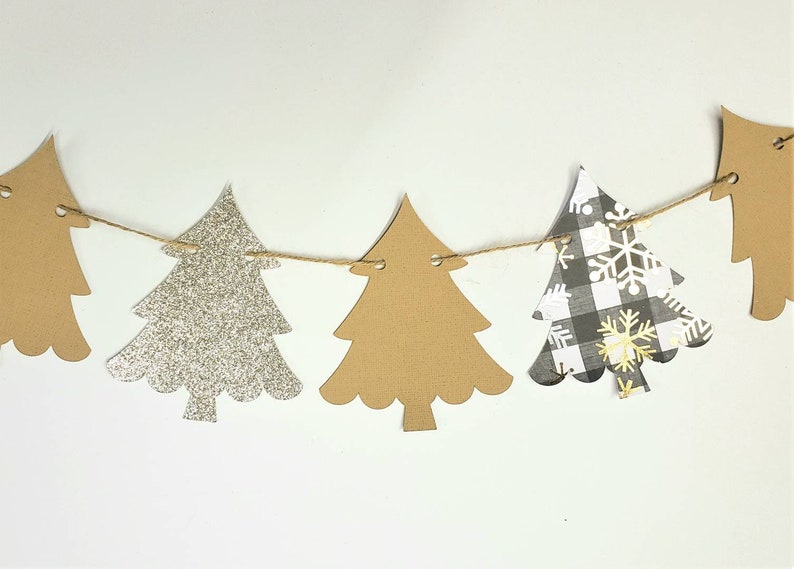 Christmas Tree Garland Christmas Tree Banner Holiday - Etsy