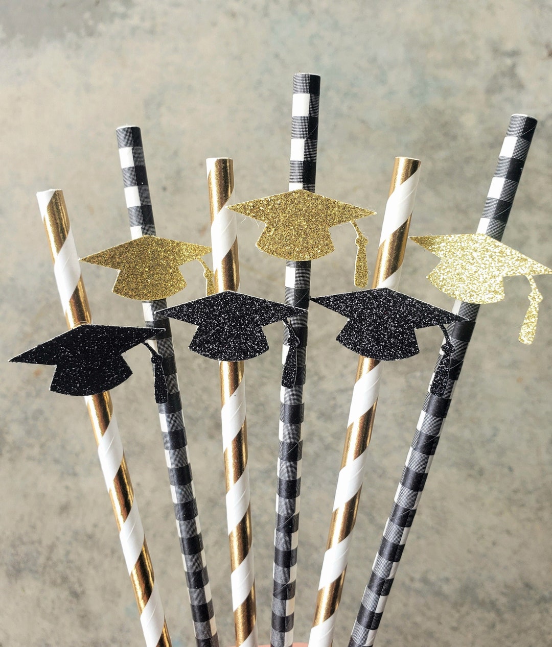 READY TO SHIP, Graduation Straws, Graduation Party Decoration ...