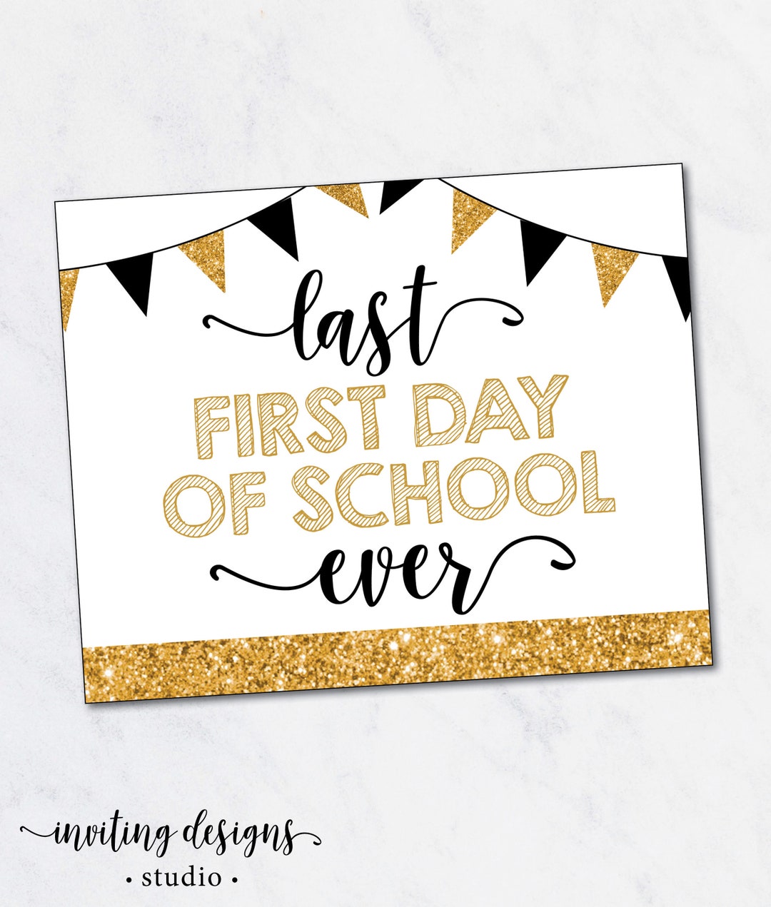 Last First Day of School Sign / Senior First Day Sign / Printable Back ...
