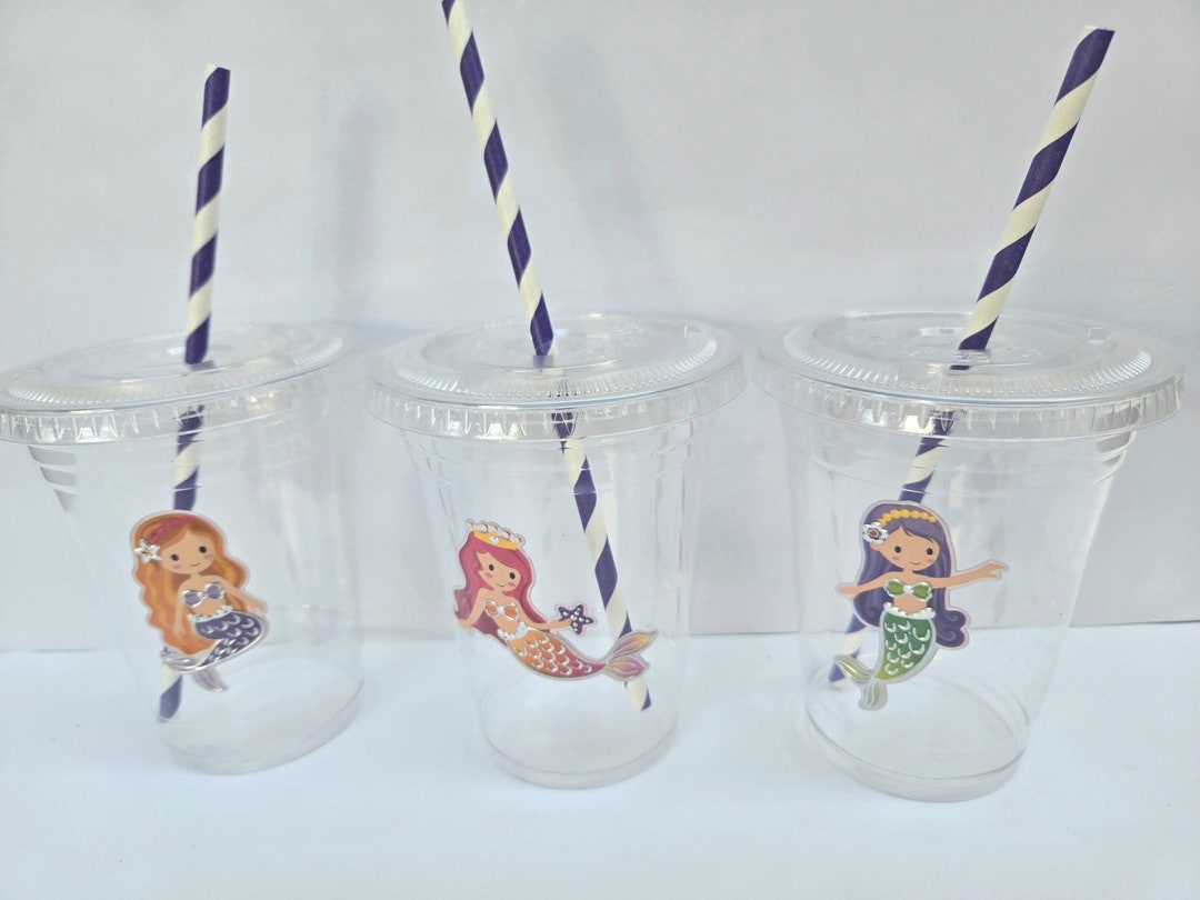 Mermaid Party Cups, Mermaid Cups, Mermaid Party Decorations, Under the ...