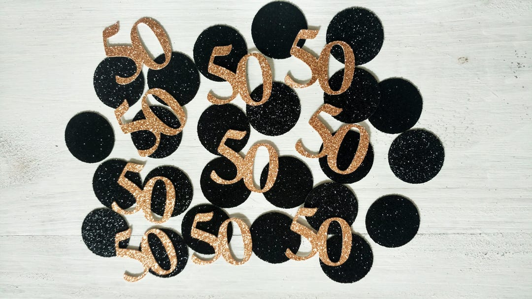 50th Birthday Confetti, Rose Gold Birthday, Birthday Party Confetti, 50 ...