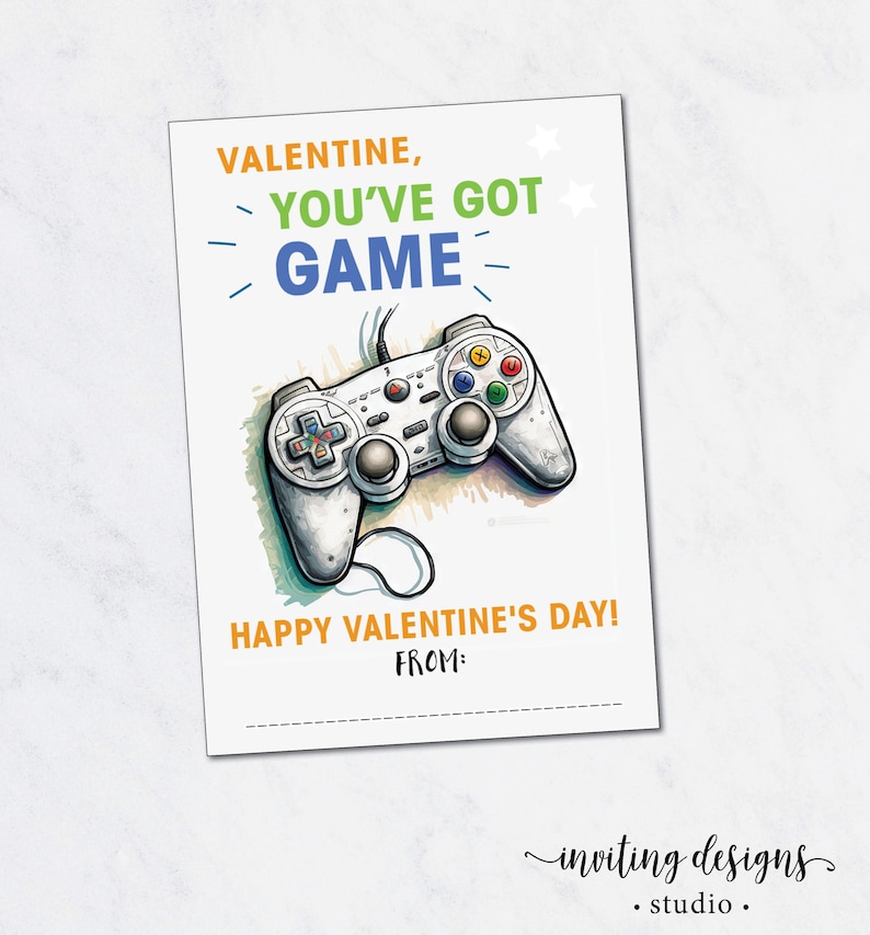 Boy Valentines / Gamer Valentine Cards / Video Game Valentine's Card ...