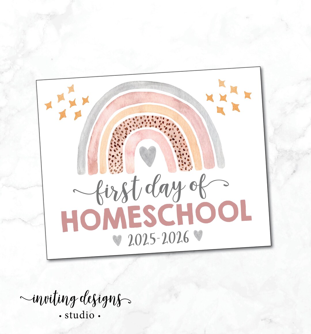 First Day of Homeschool Sign / Virtual School Sign / Home School Sign ...