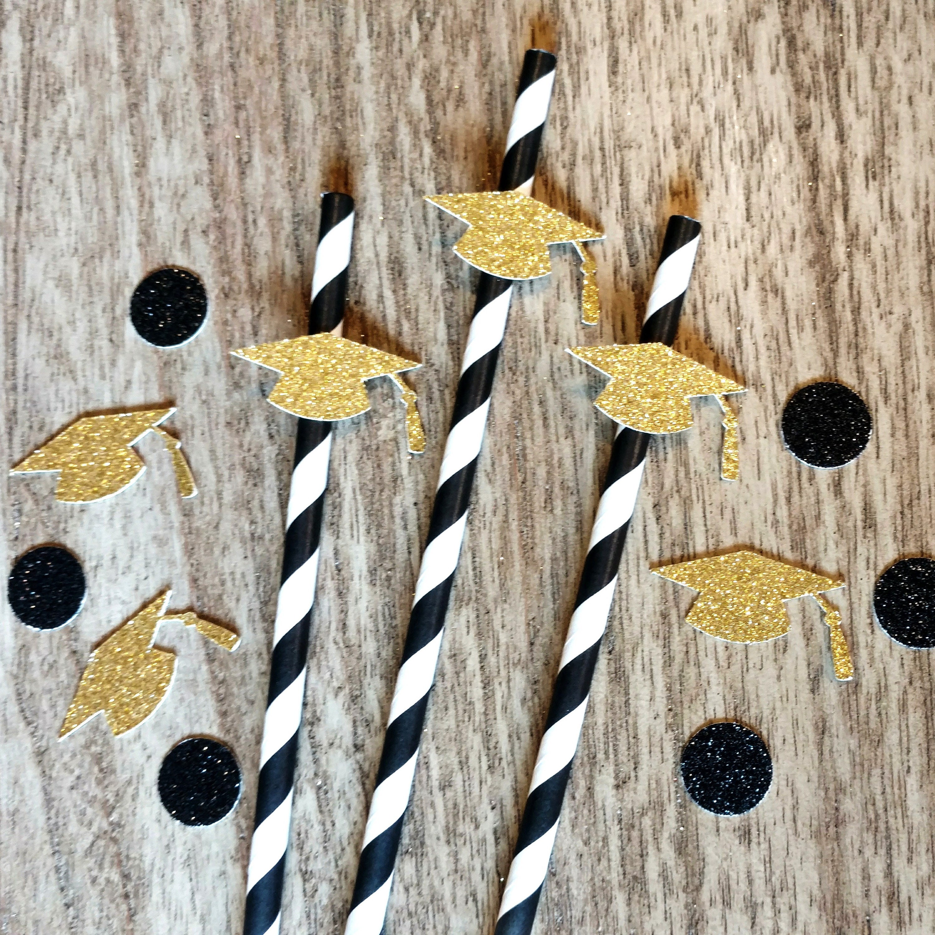 Graduation Straws, Graduation Party Decoration, Graduation Party Straws ...
