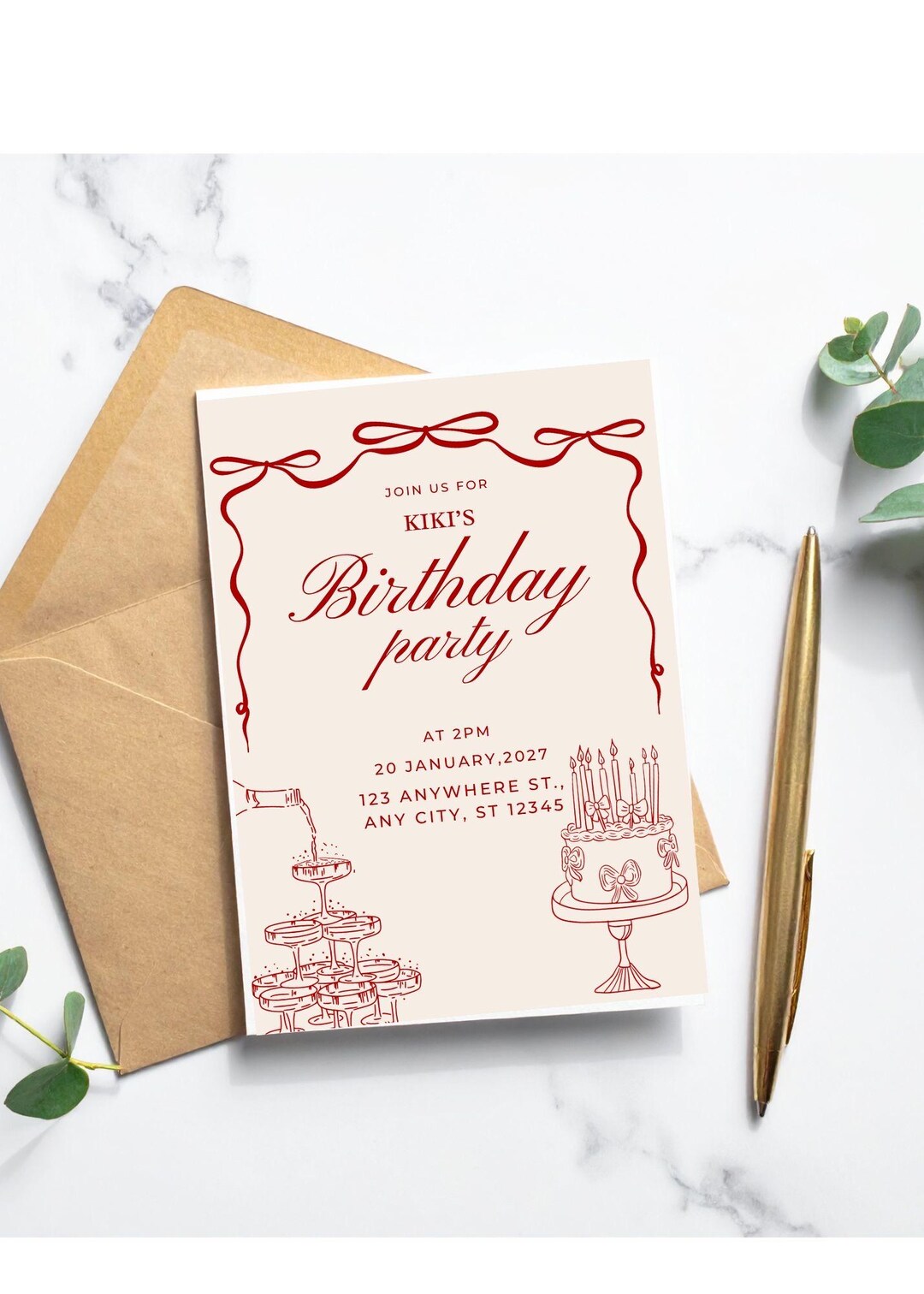 Girls Birthday Party Invitation - Etsy