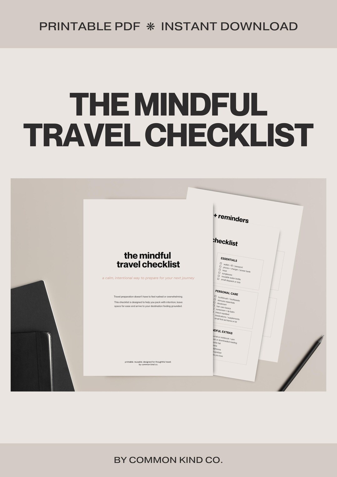 The Mindful Travel Checklist | a Calm, Intentional Packing List for ...