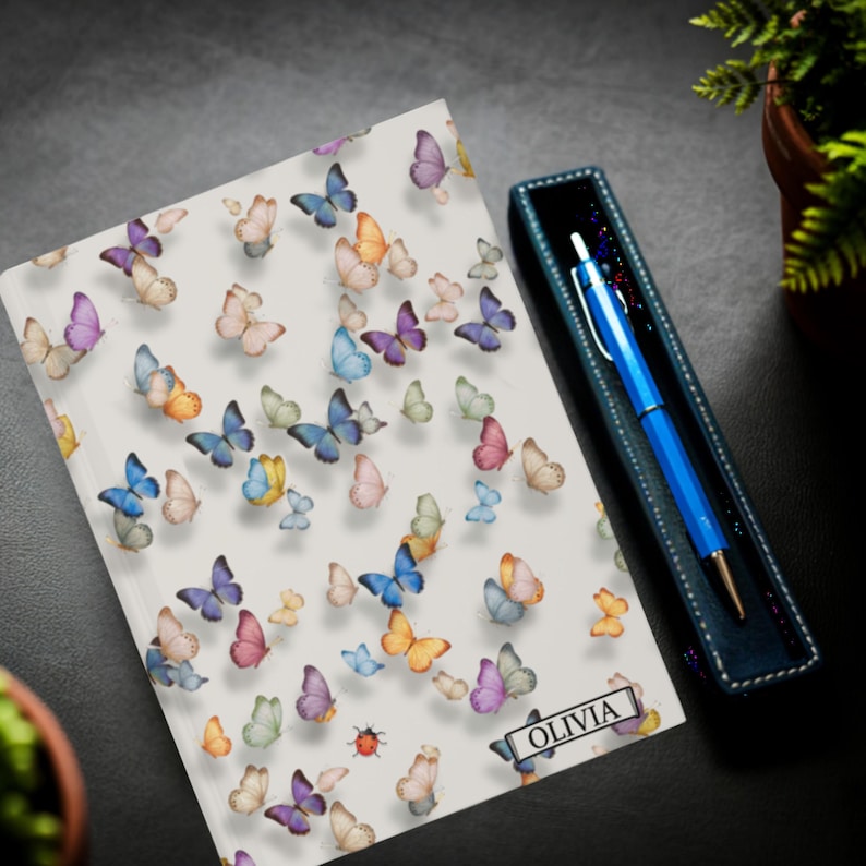 Personalized Butterfly Journal, Birthday Gift for Her, Name Journal, 3D ...