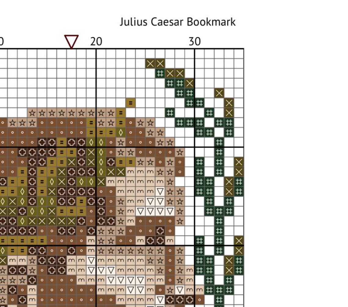 Julius Caesar Bookmark Cross Stitch Pattern- DIGITAL - Etsy