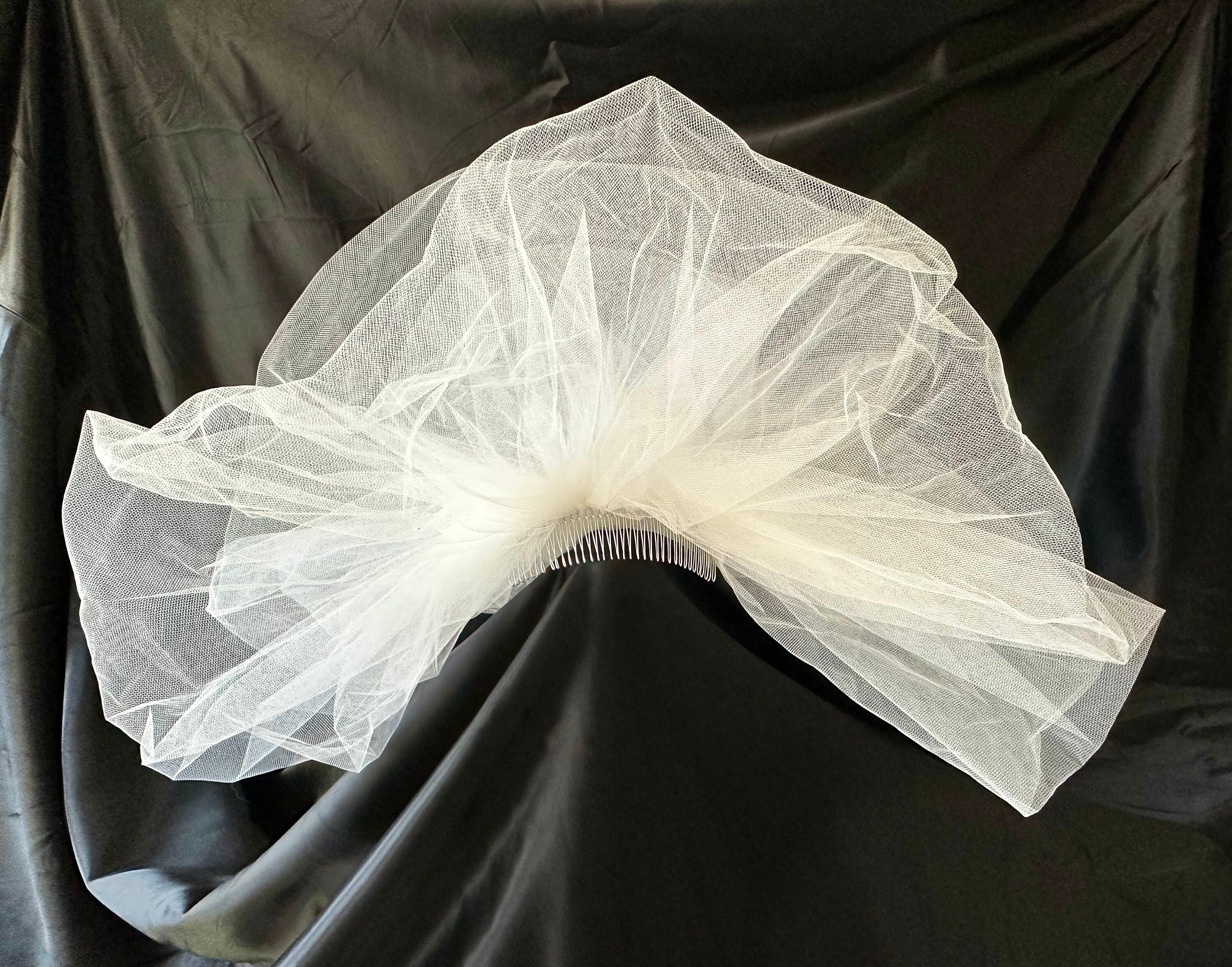 Short Poofy Bubble Bouffant Ivory Bridal Veil - Etsy