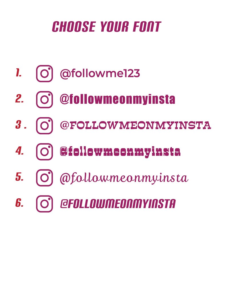 Custom Instagram Handle Sticker – Set of 2 | Car Window Decal | Social ...