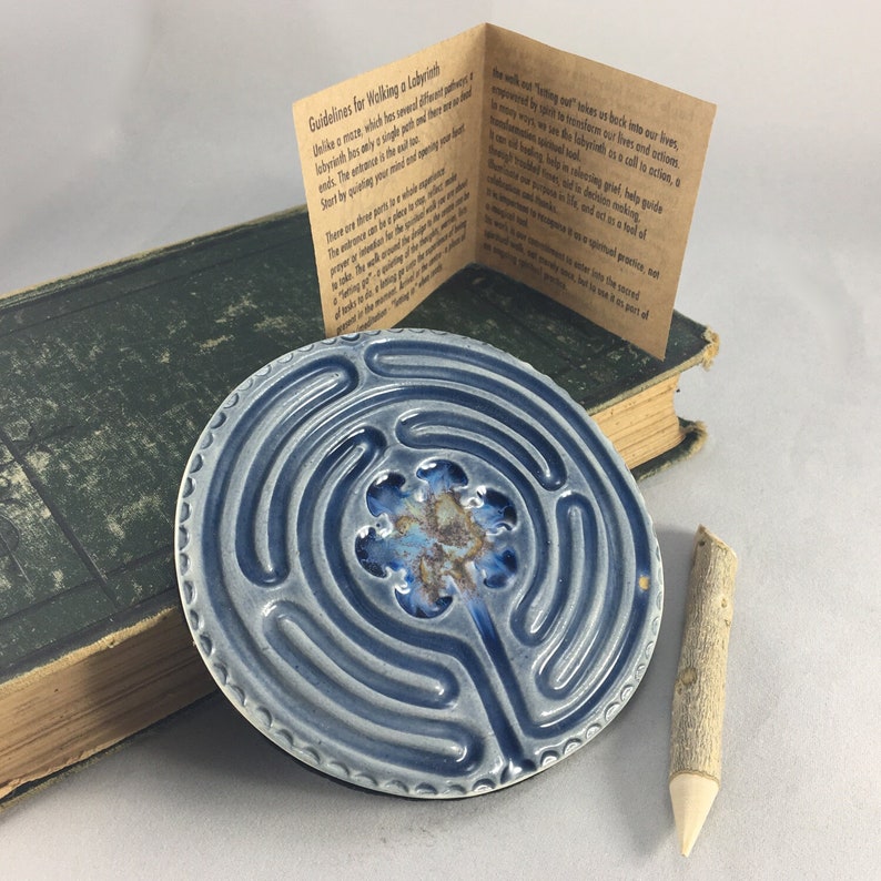 Handmade Porcelain Desktop Labyrinth: Chartres Style Meditation Tool - Etsy