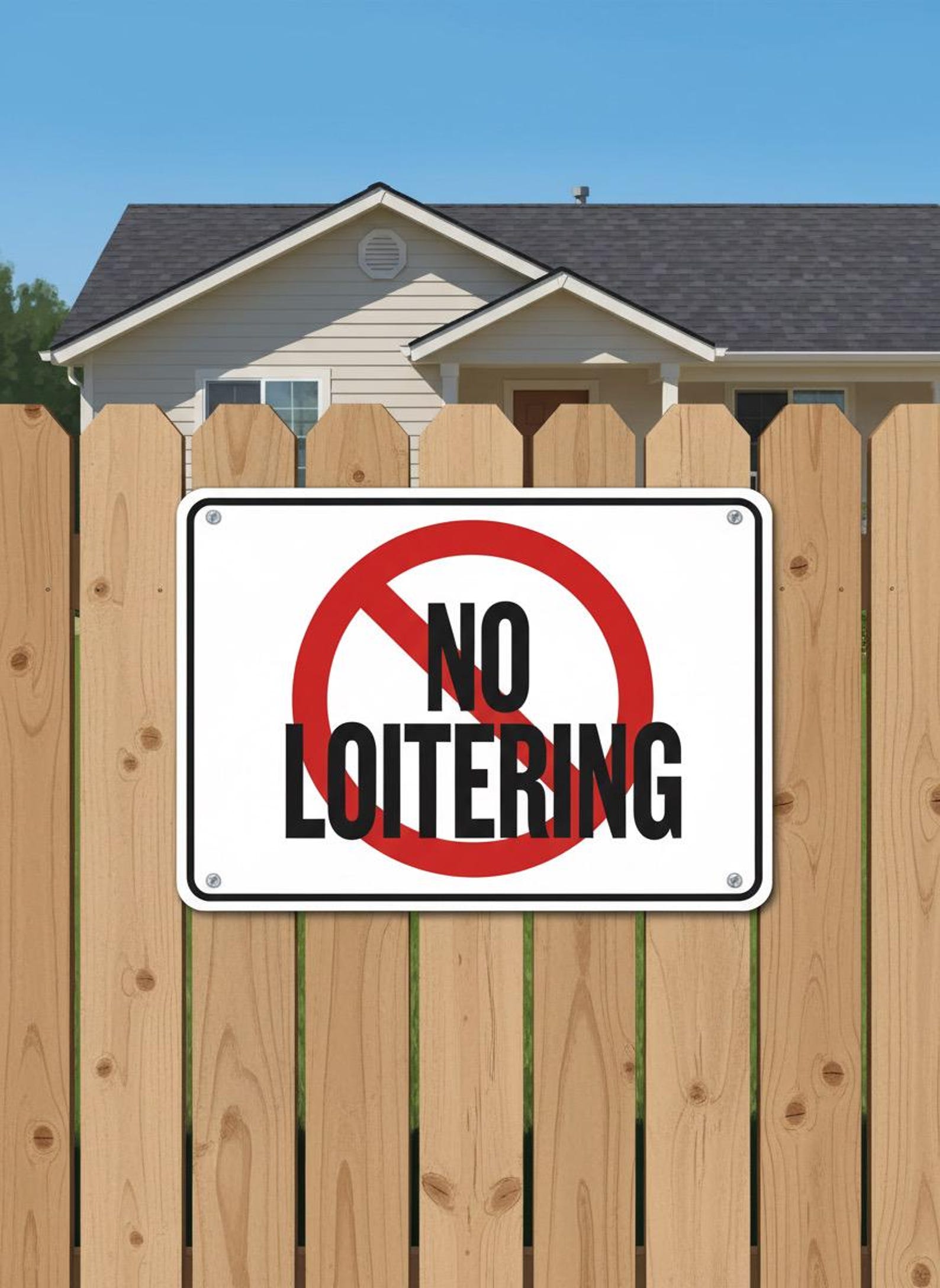 No Loitering Sign – Large Printable Warning Sign (18x24 & 24x36 ...