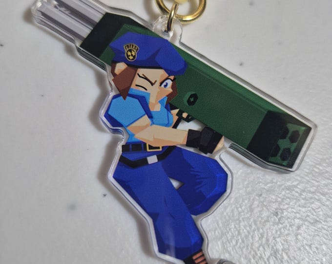Resident Evil - 2.5 Inch Keychains - Jill Valentine Low Poly Art - Etsy