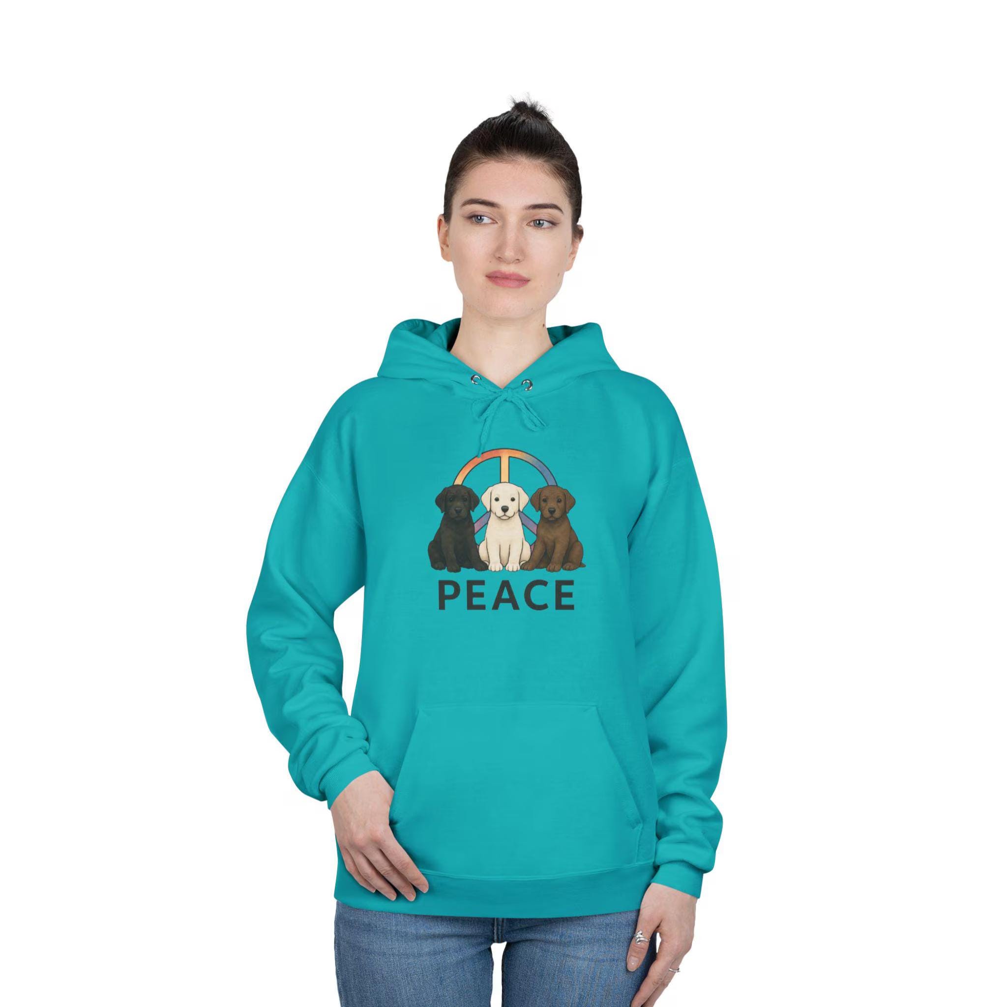 Dog Lover Peace Hoodie | Labrador Retriever Sweatshirt | Puppy Peace ...