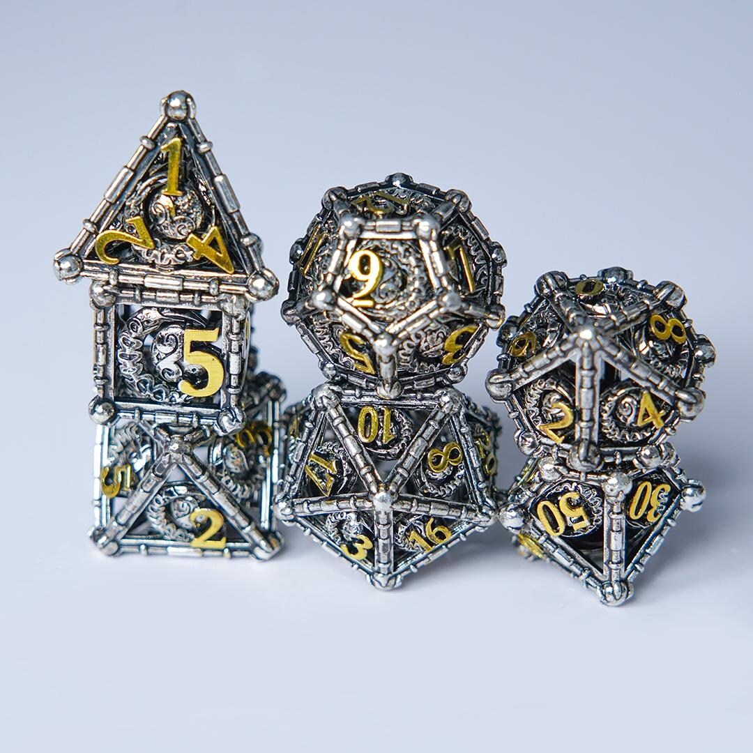 Moon Ball Metal Dice Set, Steampunk DND Dice, DND Gift - Etsy