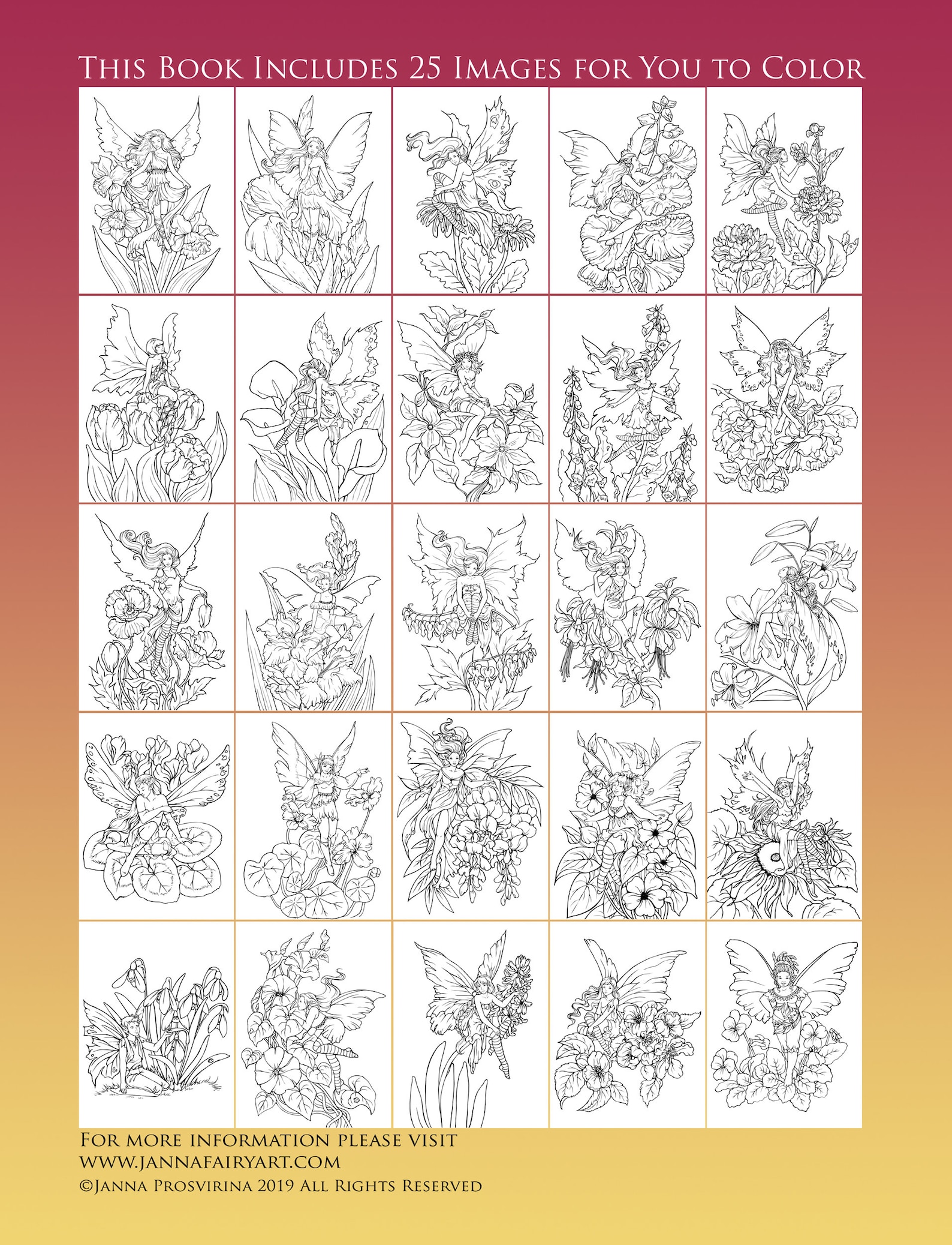 PRINTABLE PDF Coloring Book Instant Download Line Art - Etsy