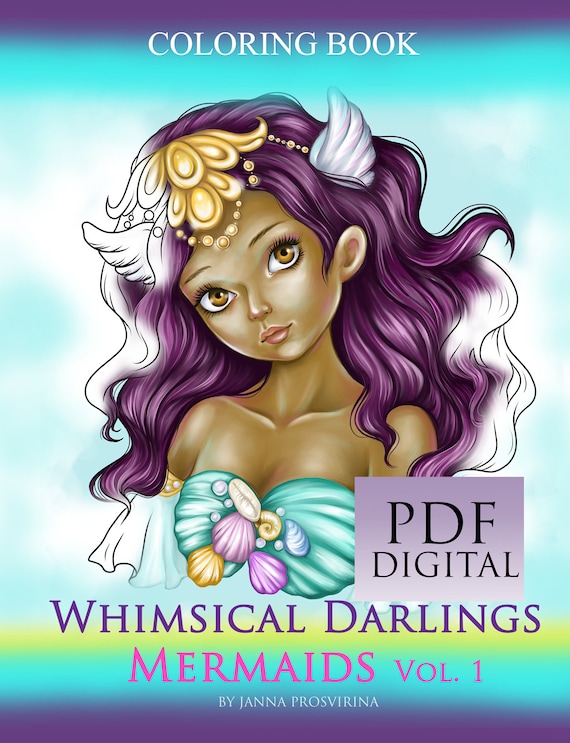 Printable Digital Book PDF Coloring Instant Download - Etsy