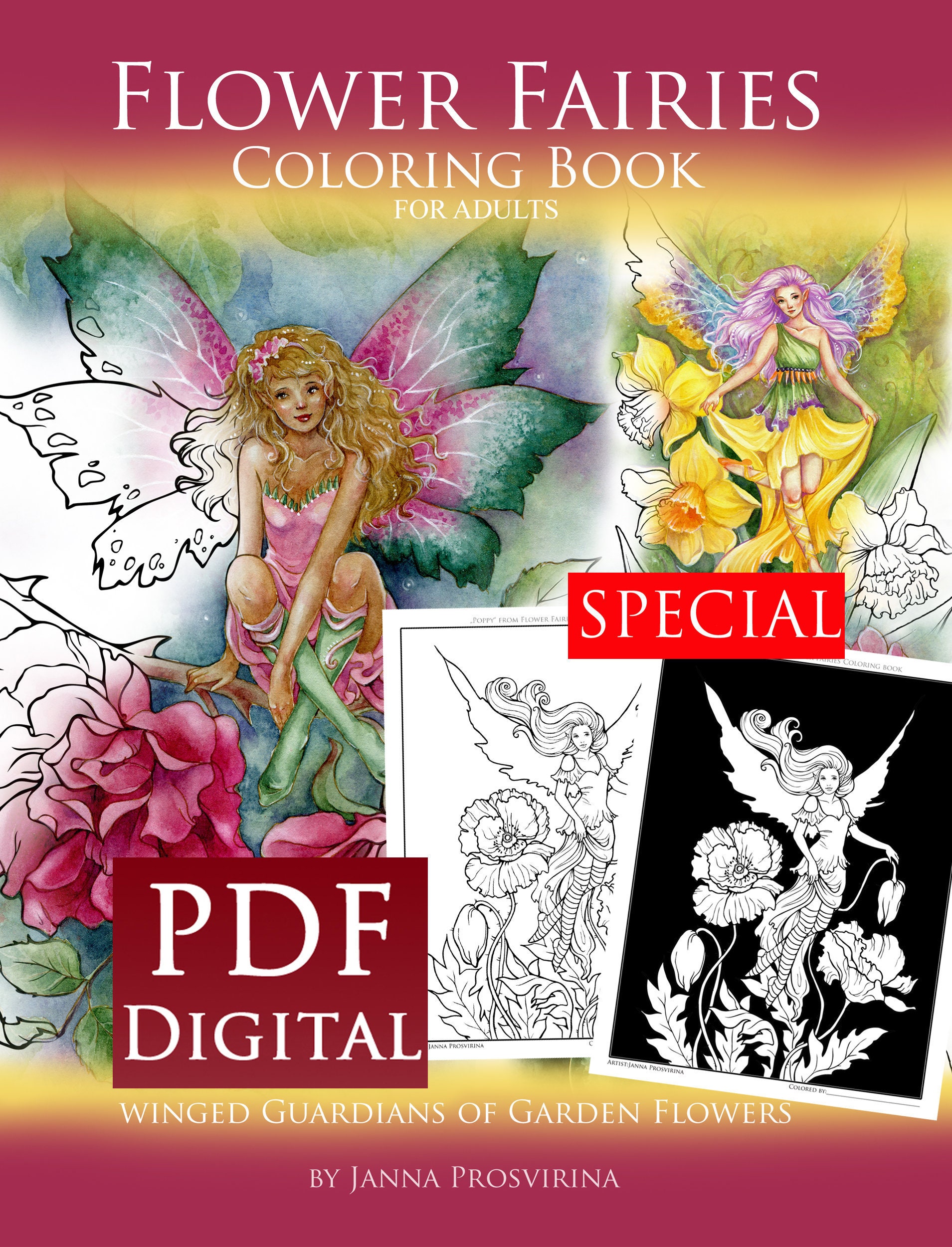 PRINTABLE PDF Coloring Book Instant Download Line Art - Etsy