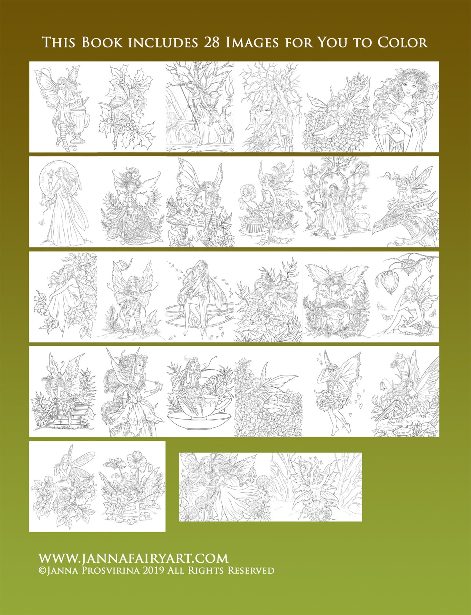 PRINTABLE PDF Coloring Book Instant Download Line Art - Etsy