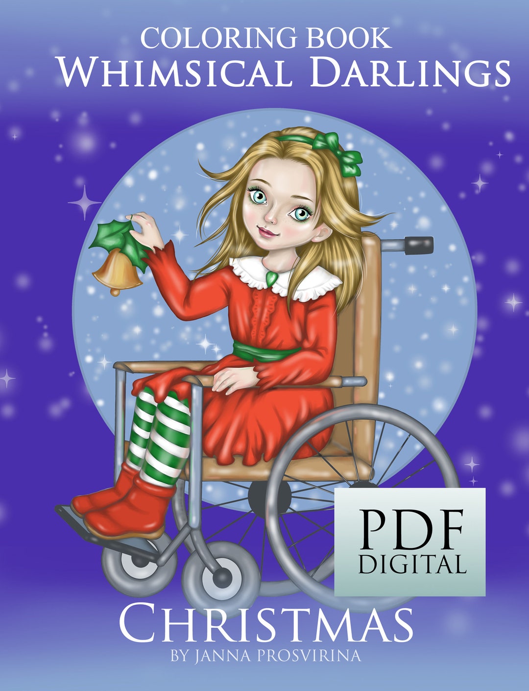 Whimsical Darlings: Christmas. Printable Digital Book, PDF, Coloring ...