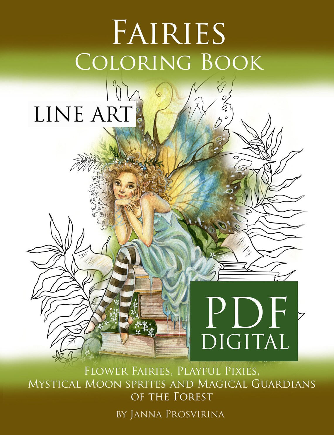 PRINTABLE PDF Coloring Book Instant Download Line Art - Etsy