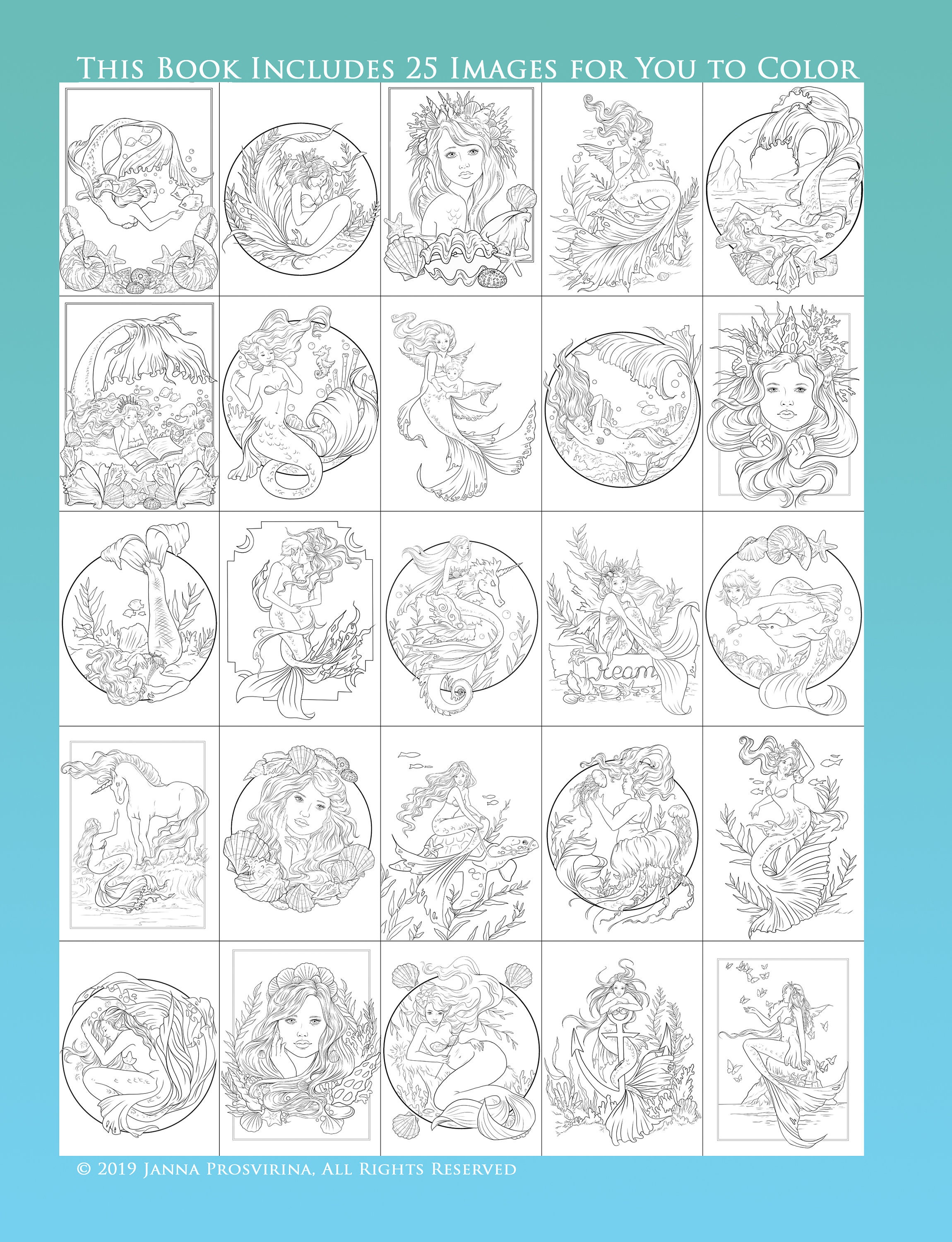 Coloring Book PDF Printable Instant Download Digi | Etsy