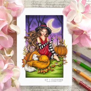 Kit&clowder Coloring Classes Digital Stamp, Printable, Instant Download ...