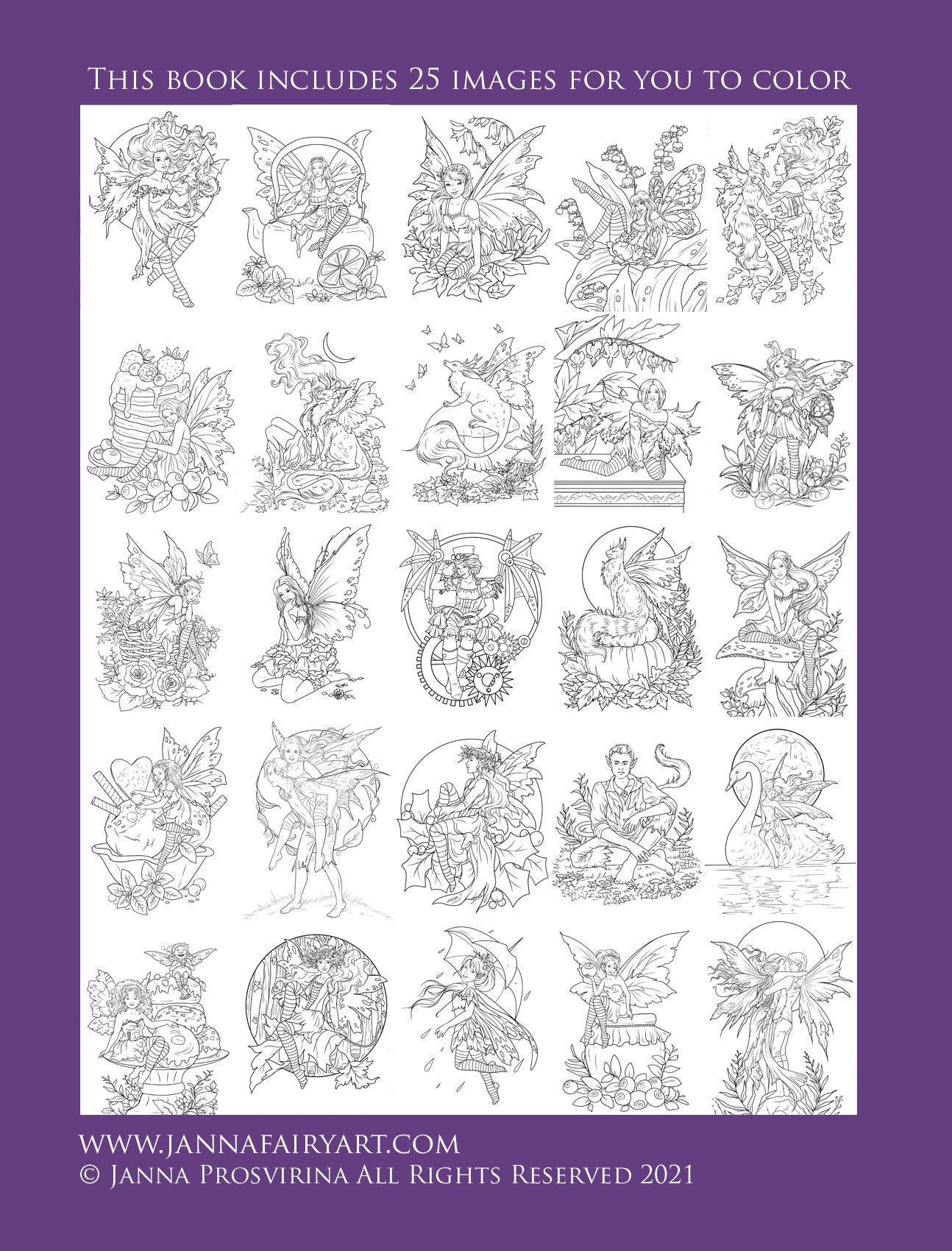 Printable Digital Book PDF Coloring Instant Download | Etsy