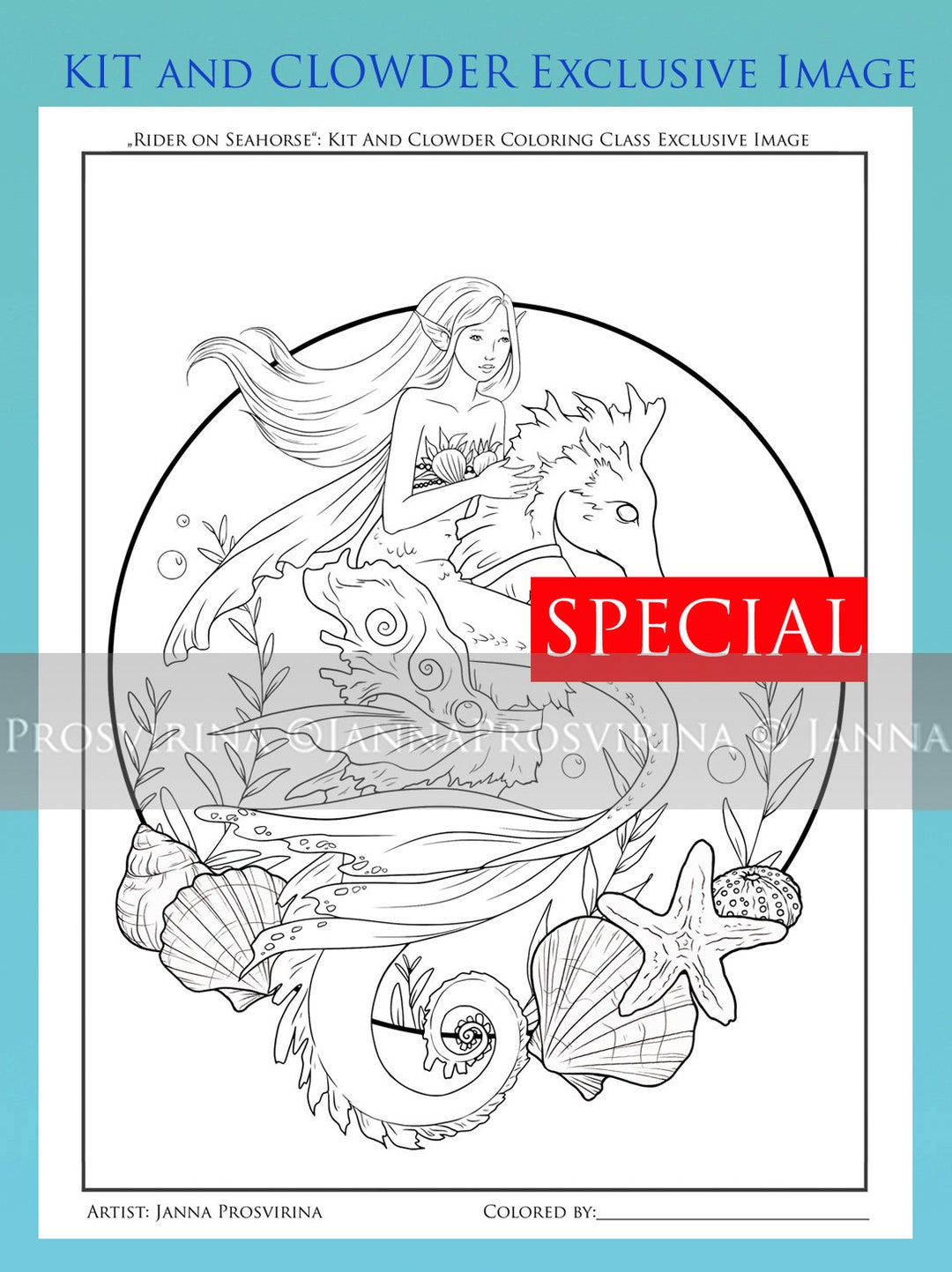 Kit&clowder Coloring Classes Digital Stamp, Printable, Instant Download, Digi Stamp, Coloring ...