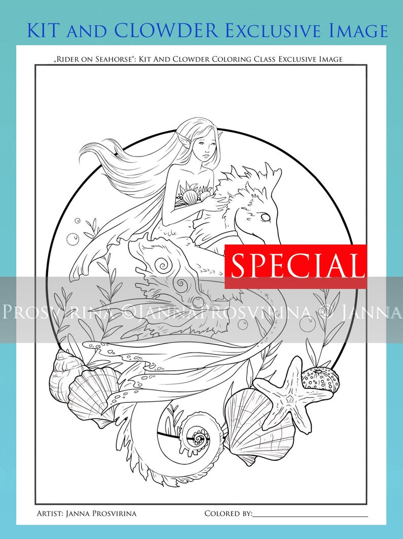 Kit&clowder Coloring Classes Digital Stamp, Printable, Instant Download ...