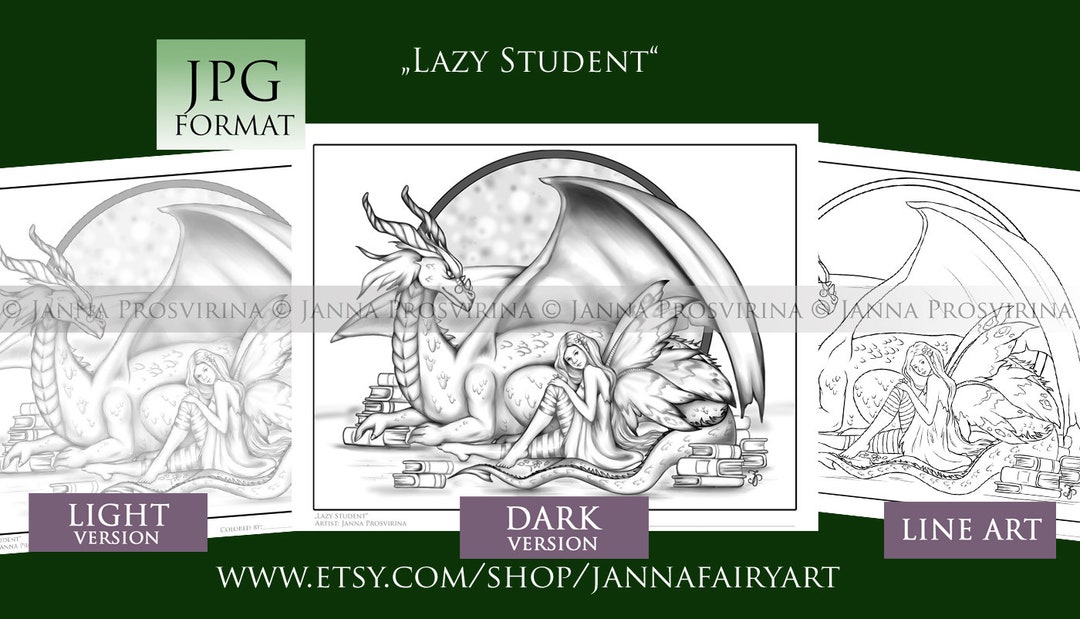 Dragon Digital Stamp, Printable, Instant Download, Digi Stamp, Coloring ...