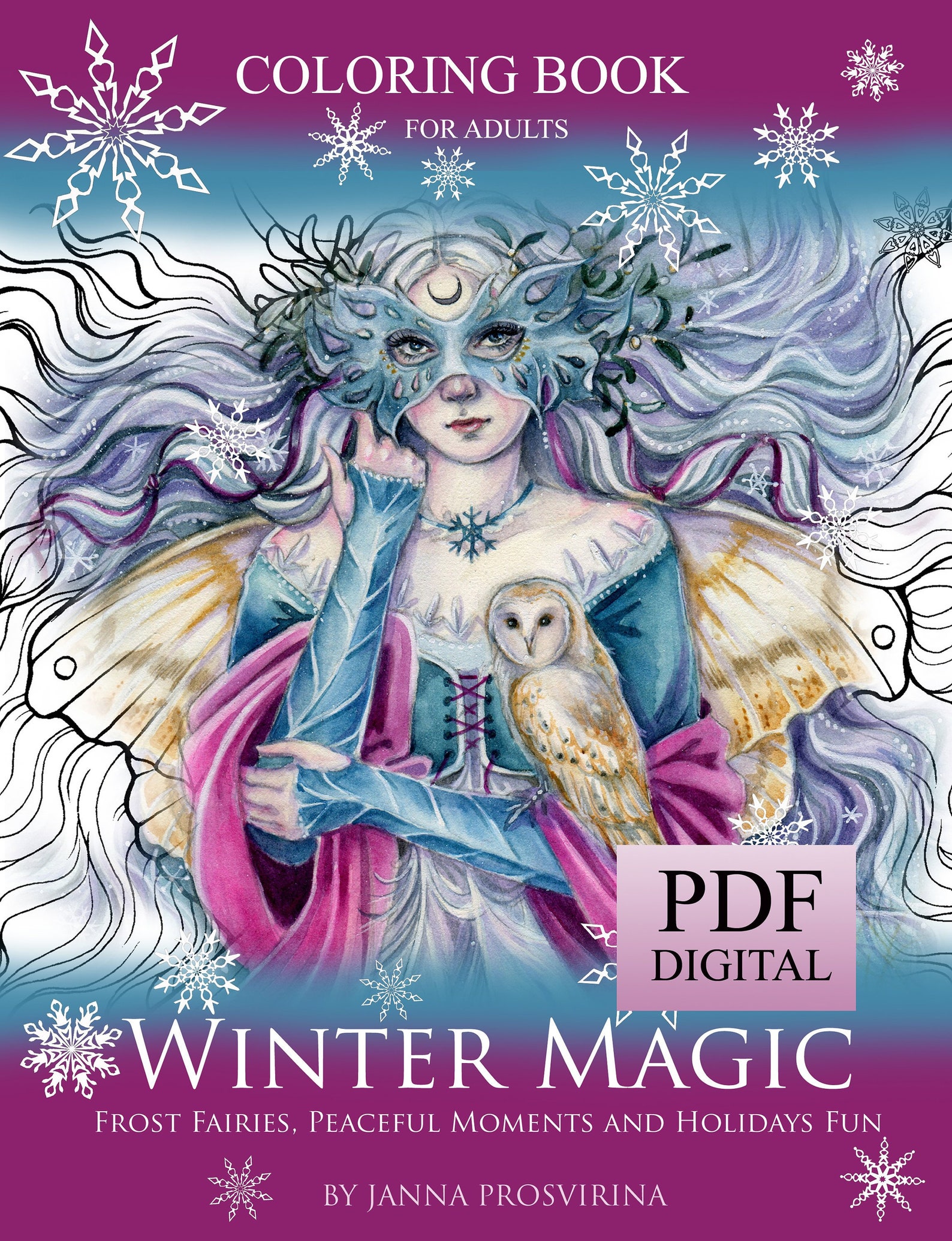 PRINTABLE PDF Coloring Book Instant Download Winter - Etsy