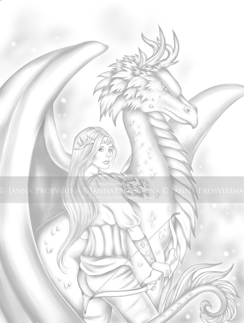 Dragon Digital Stamp Printable Instant Download Digi Stamp - Etsy