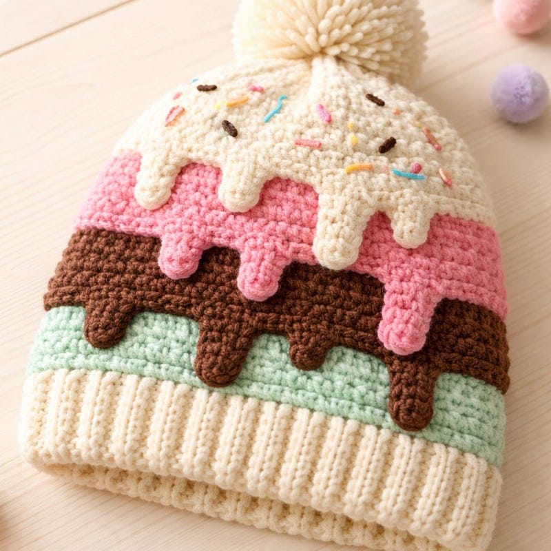 Melt Ice Beanie - Etsy UK