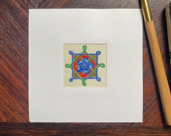 Illumination on Parchment Gold Leaf and Egg Tempera - Etsy