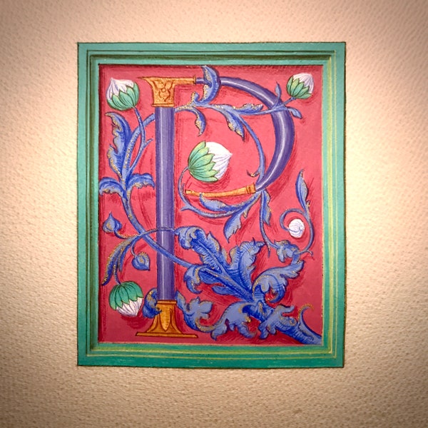 Illuminated Letter P - Etsy