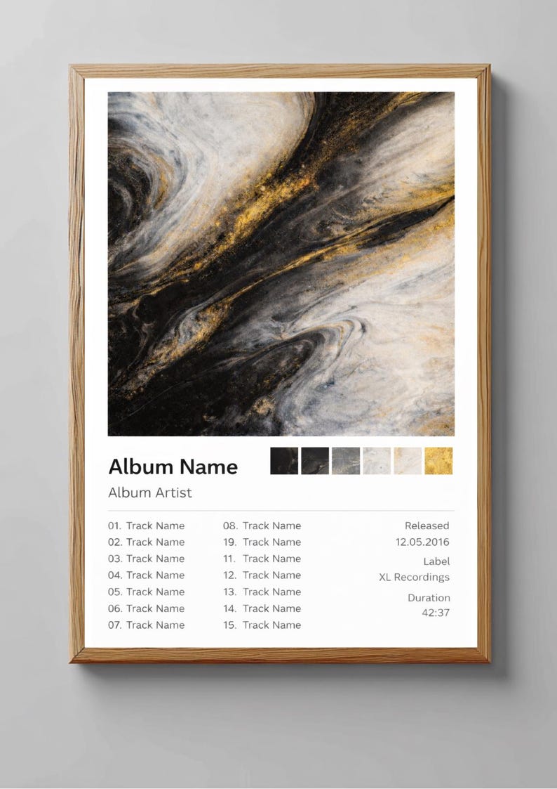 Customisable Album Poster - Etsy