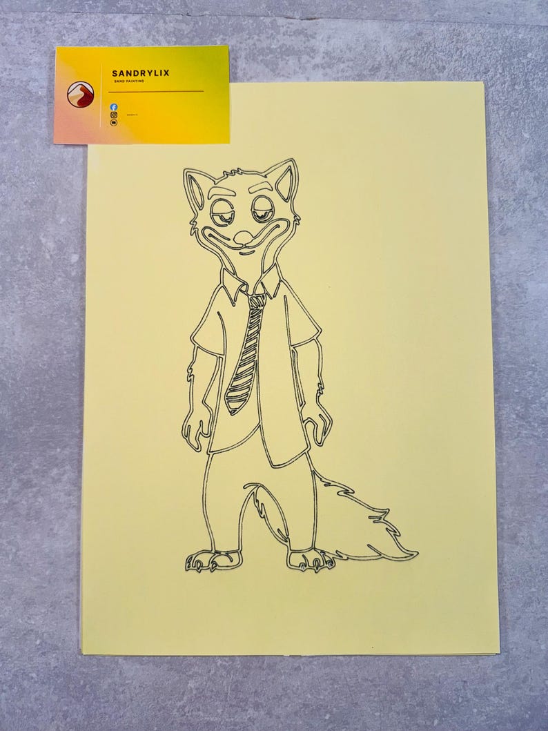 Zootopia – (6) Paper of Handmade A4 Sand Art Sheets | - Etsy